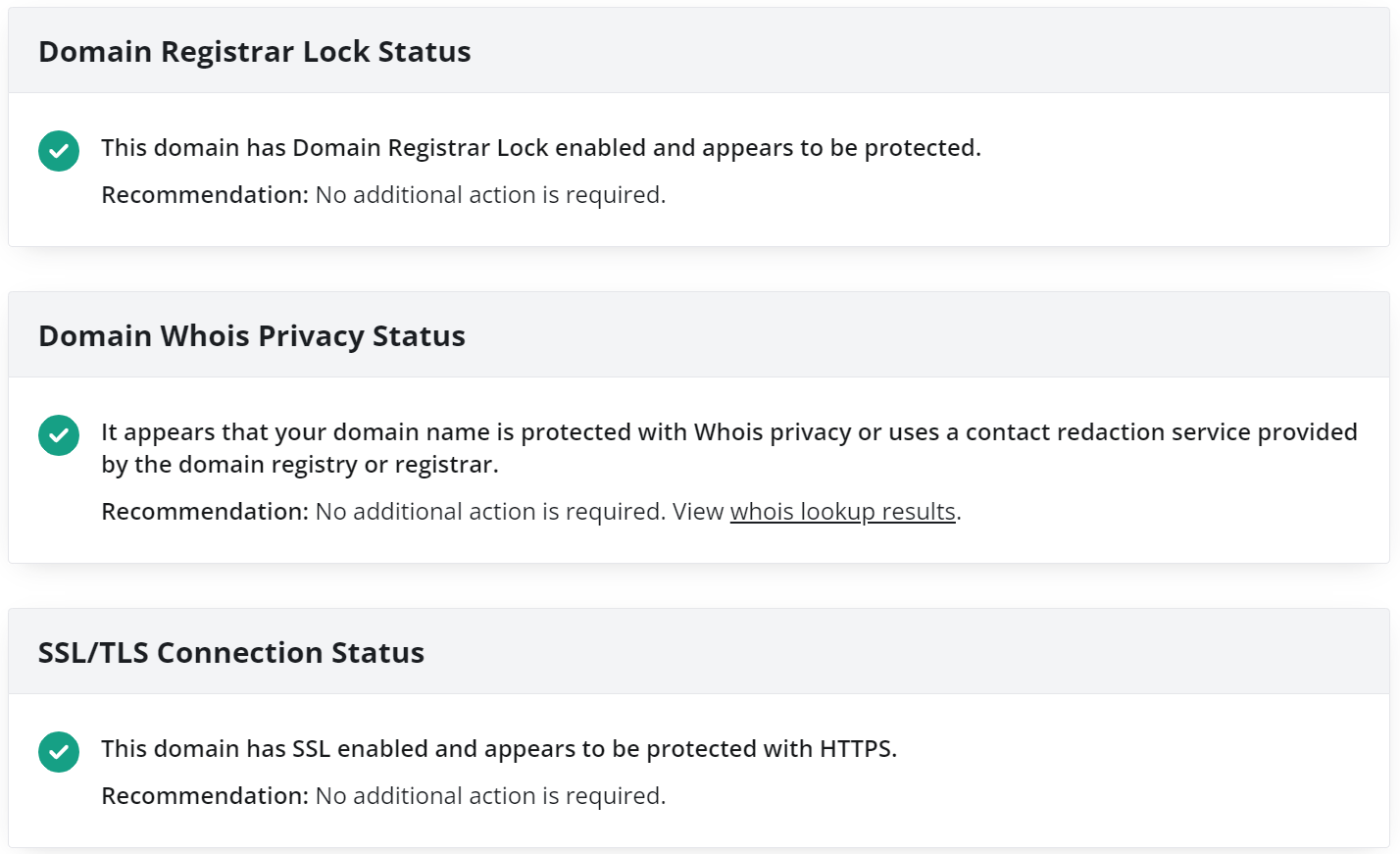 TLDR - Domain Security Scan - Webnames Corporate